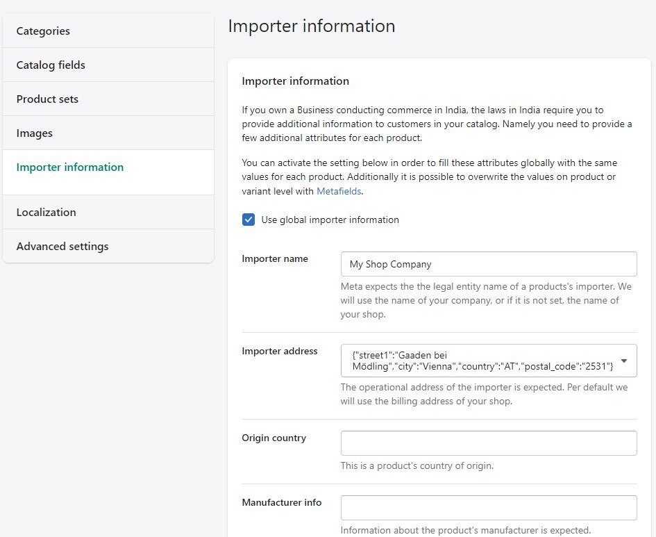 How to provide importer information when you sell in India?